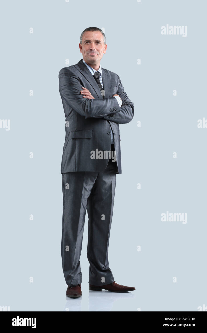 in full growth. portrait of modern business man Stock Photo - Alamy