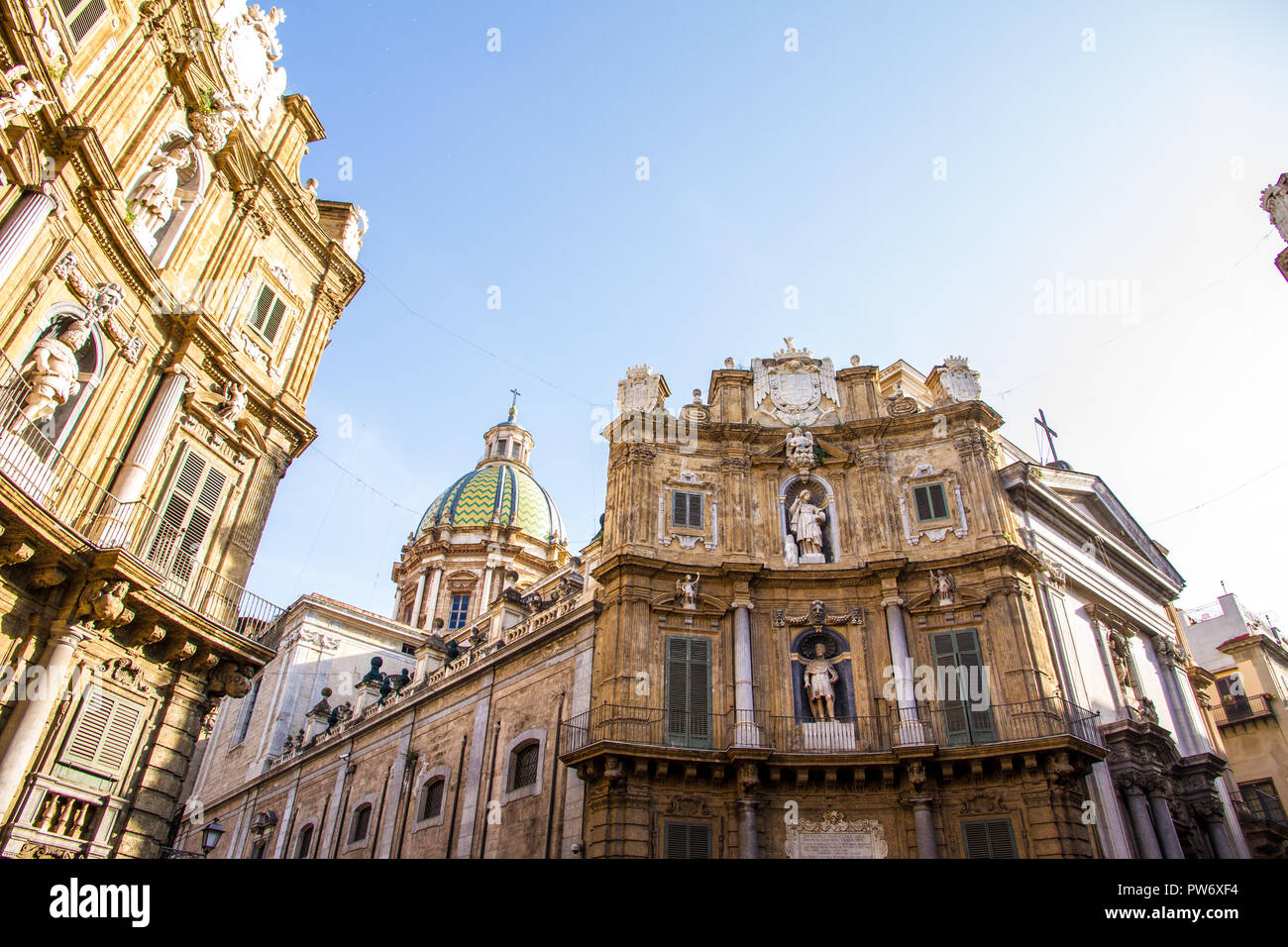 Quattro Canti, (Piazza Vigliena), is a Baroque square in Palermo ...