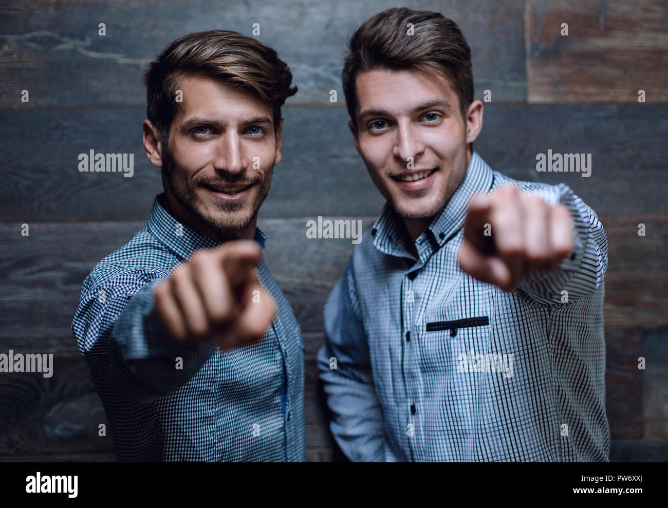 Two cheerful guys Stock Photo - Alamy