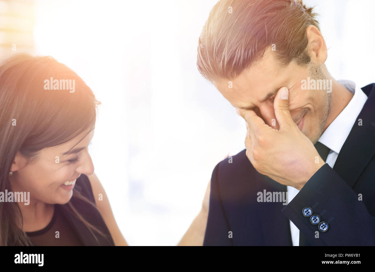 Businessman crying tears hi-res stock photography and images - Alamy