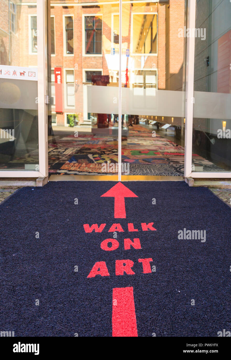 Mat leading into the Amsterdam Museum in Amsterdam Stock Photo - Alamy