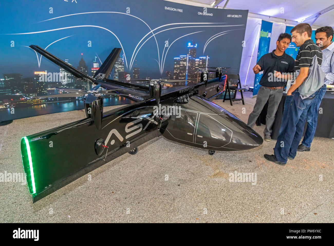 Detroit, Michigan - A model of an electric vertical take-off and ...