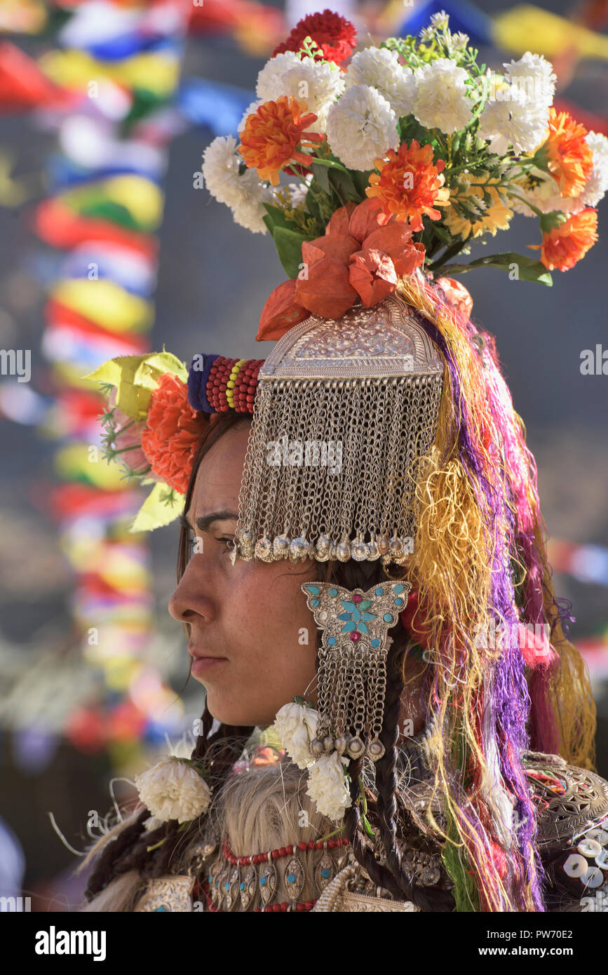 Ladakh headdress hi-res stock photography and images - Alamy