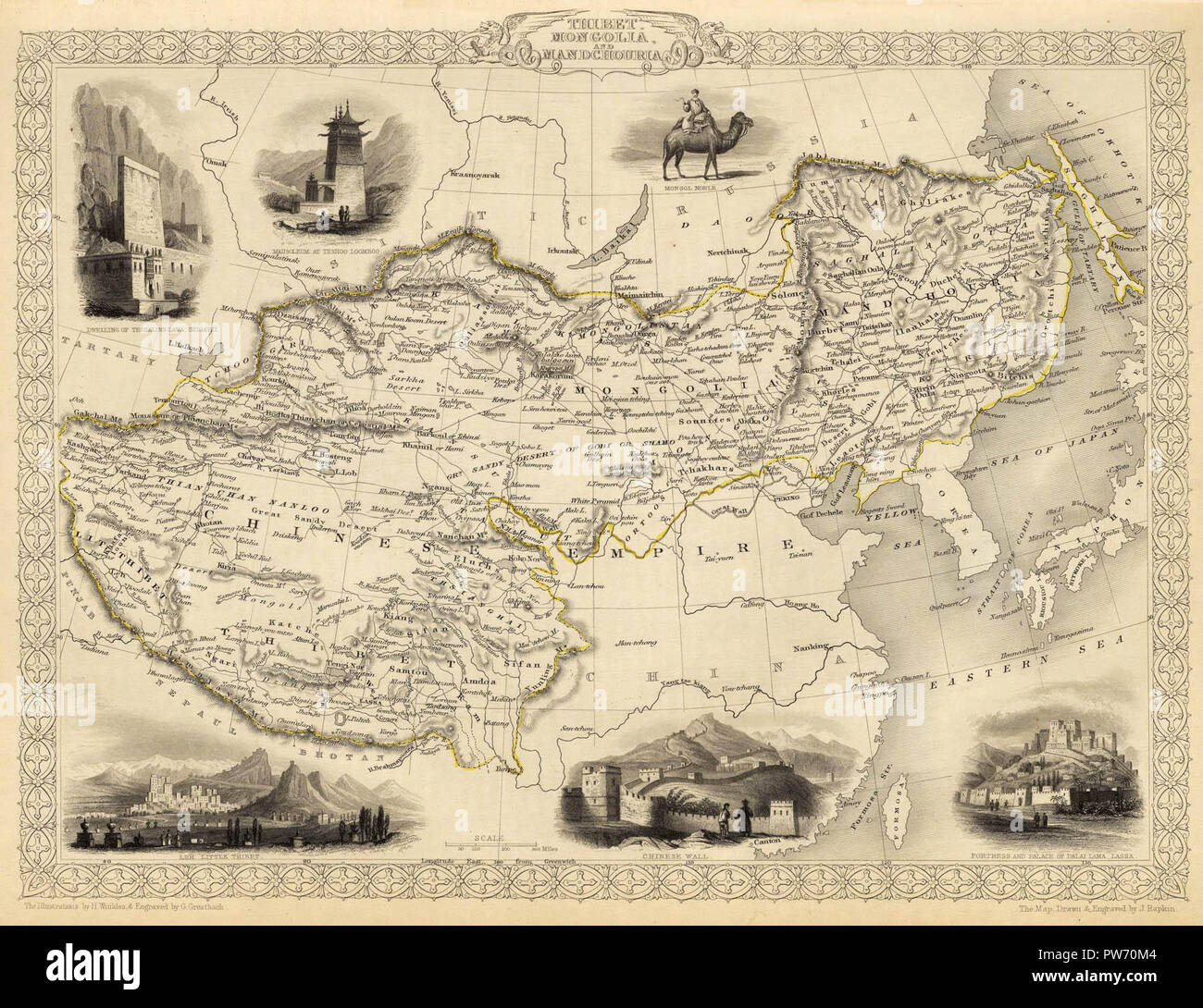 Map Of The Chinese Empire High Resolution Stock Photography and Images ...