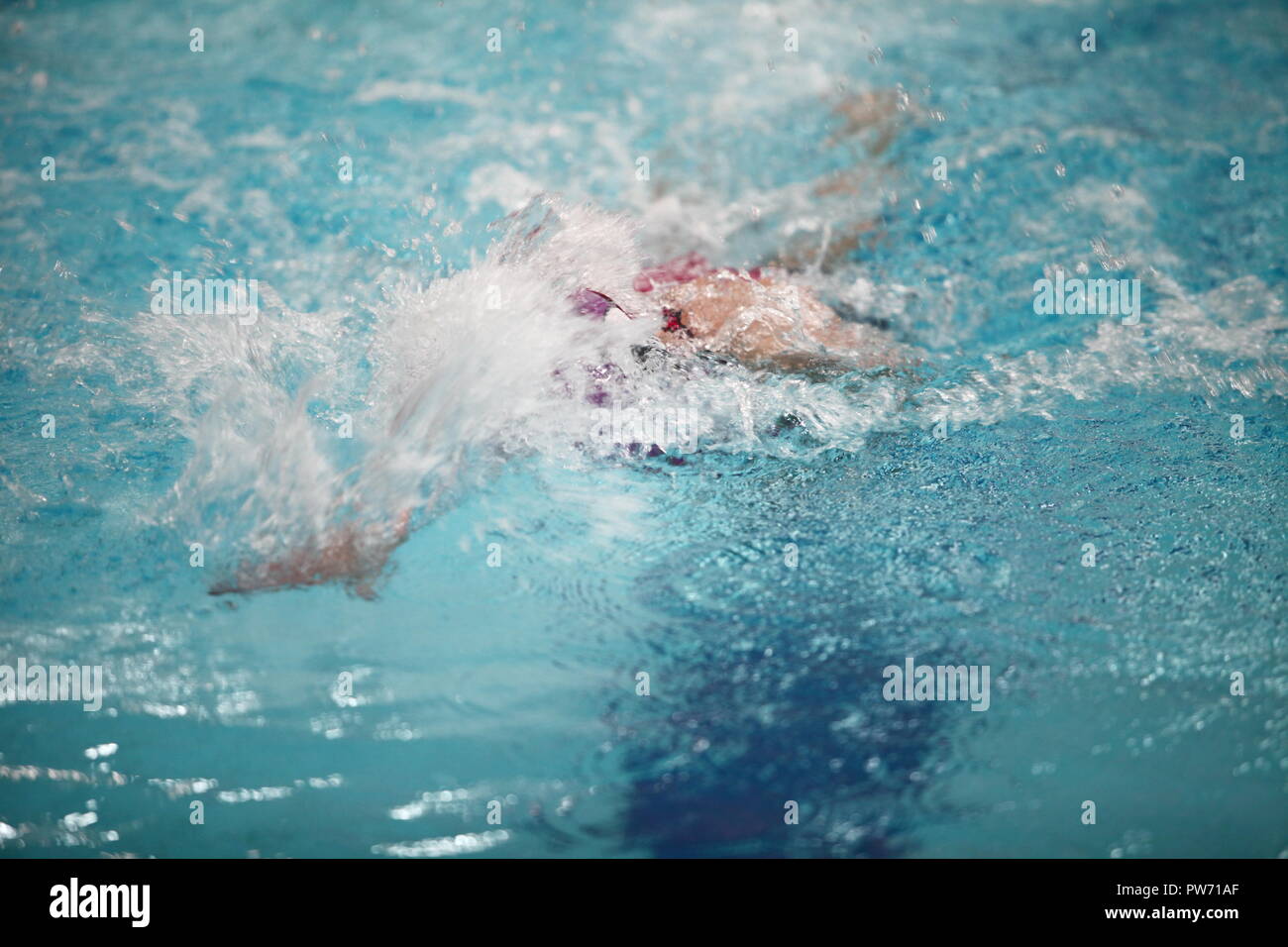 swimmer stroke close to storm in swimming pool Stock Photo - Alamy
