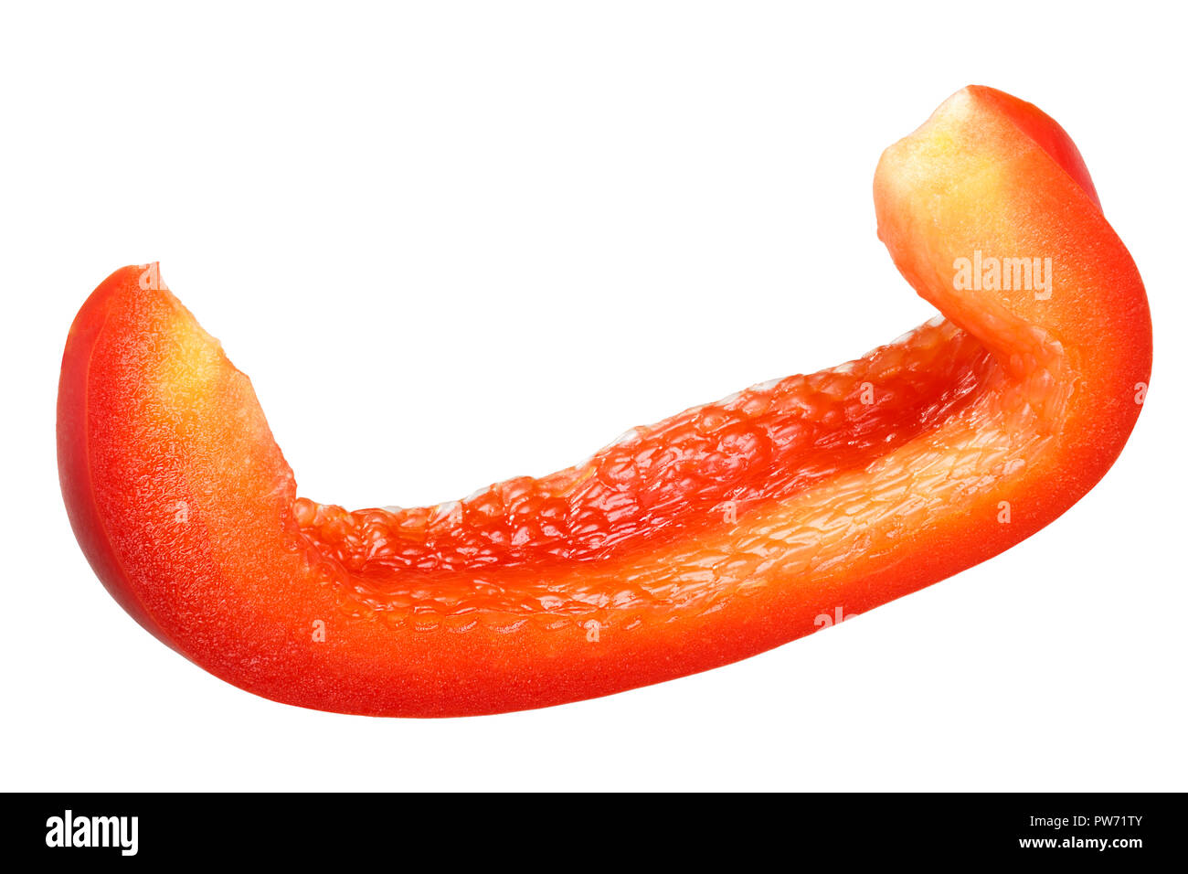 Red Bell Pepper slice (Capsicum annuum Stock Photo - Alamy