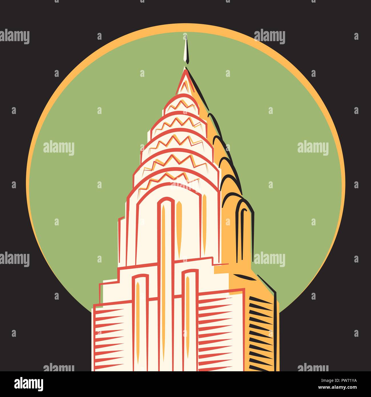Chrysler Building Elevation Drawing