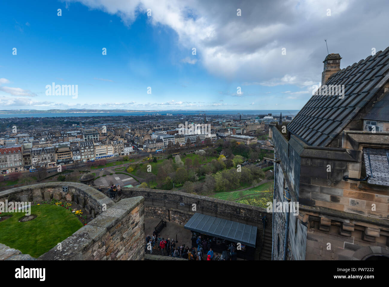 View from Edinburgh Castle, Edinburgh, Scotland, United Kingdom Stock ...