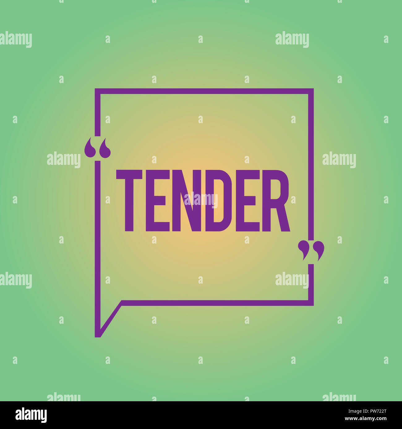 Word writing text Tender. Business concept for showing gentleness ...