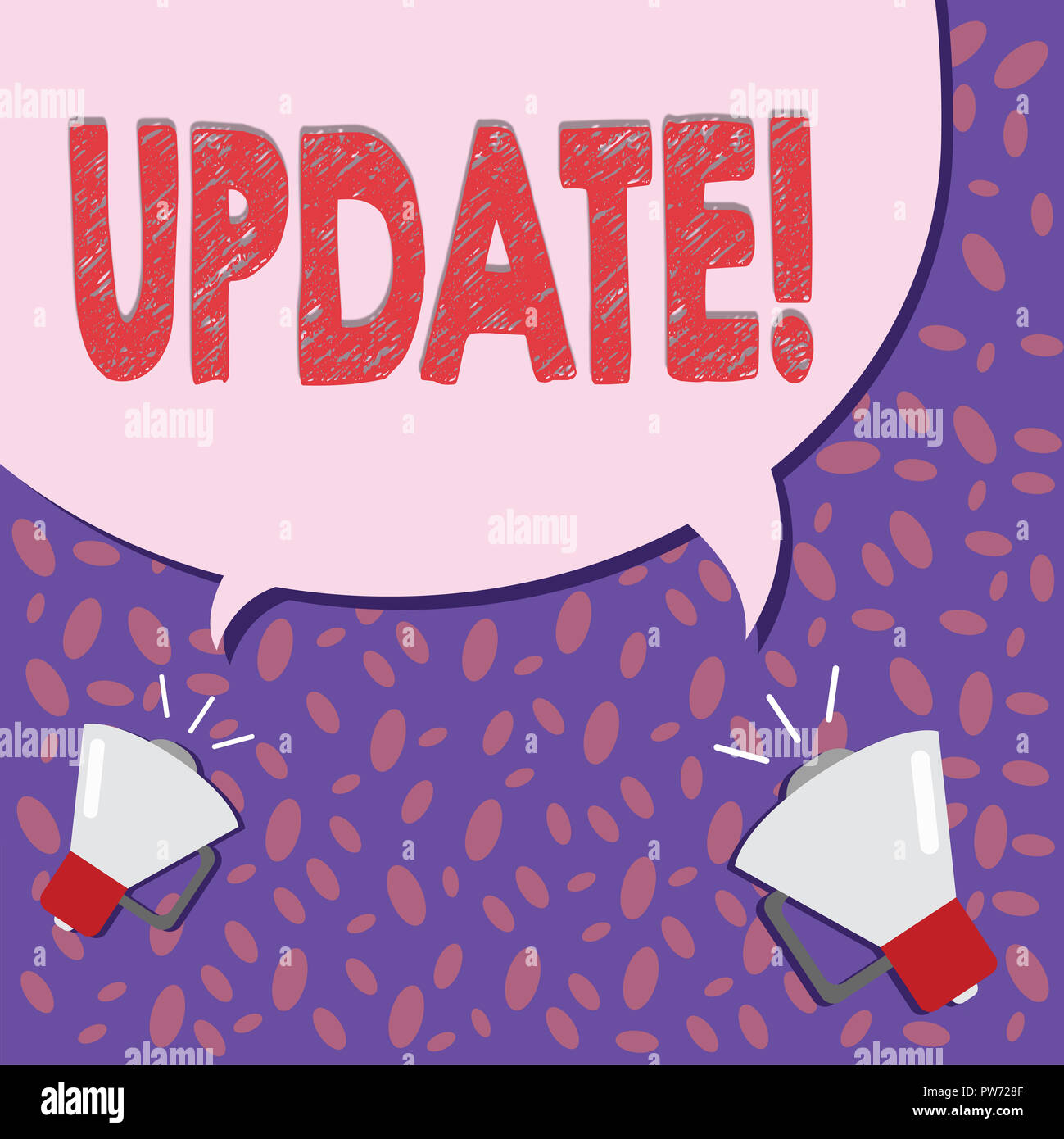 Writing note showing UPDATE. Business photo showcasing Make something ...