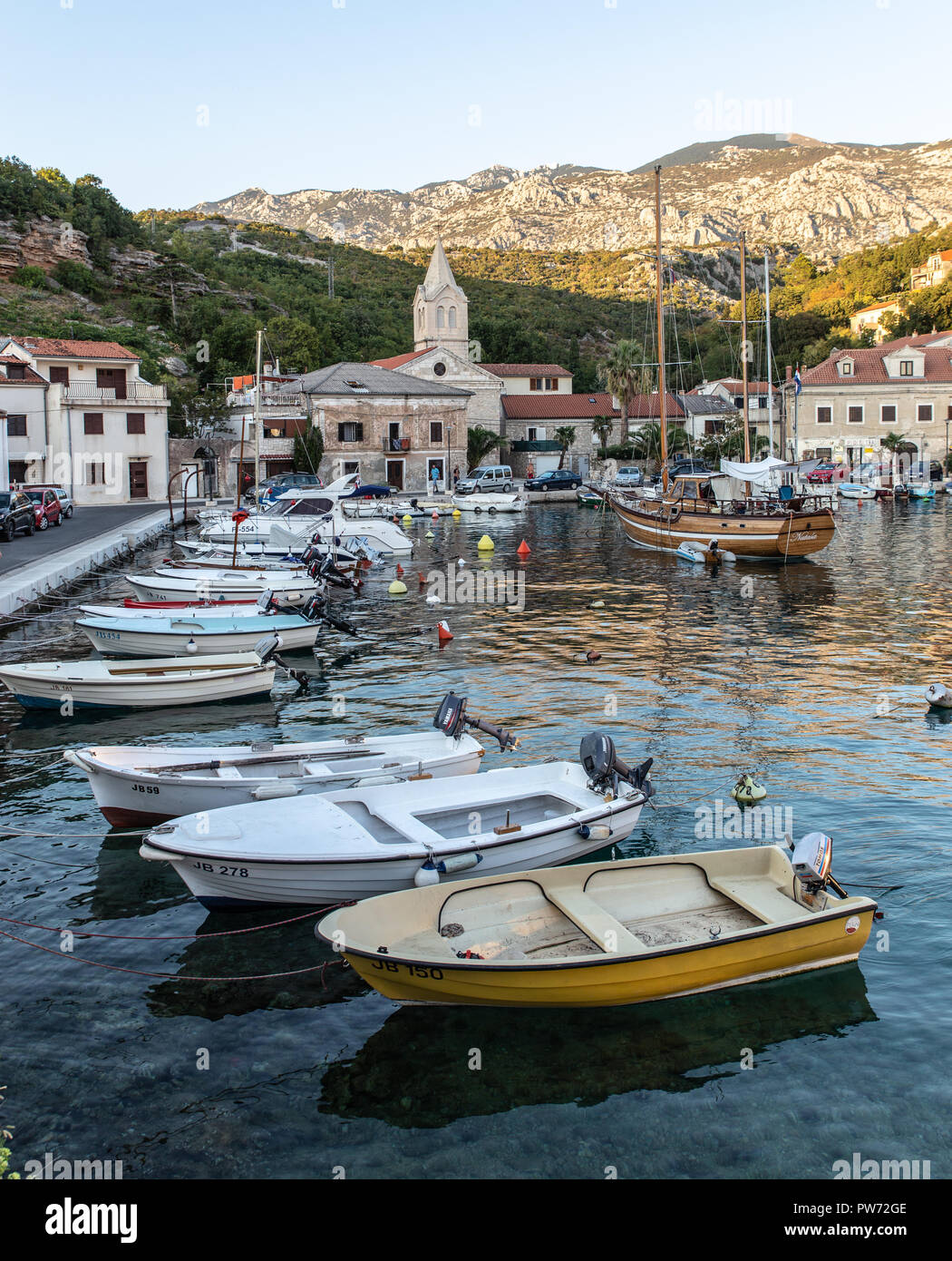 Coastal village/harbour of Jablanac, Lika County, Croatia Stock Photo ...