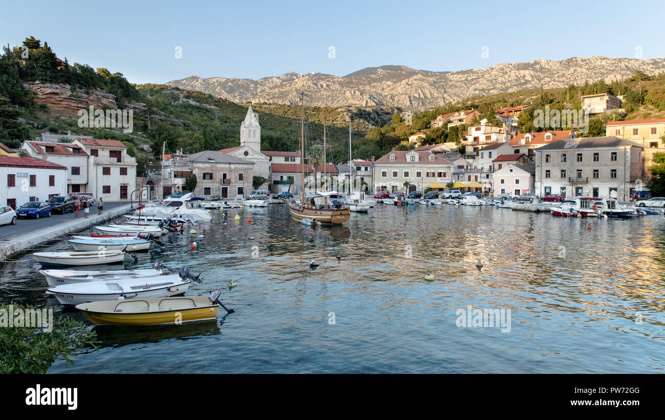 Coastal village/harbour of Jablanac, Lika County, Croatia Stock Photo ...