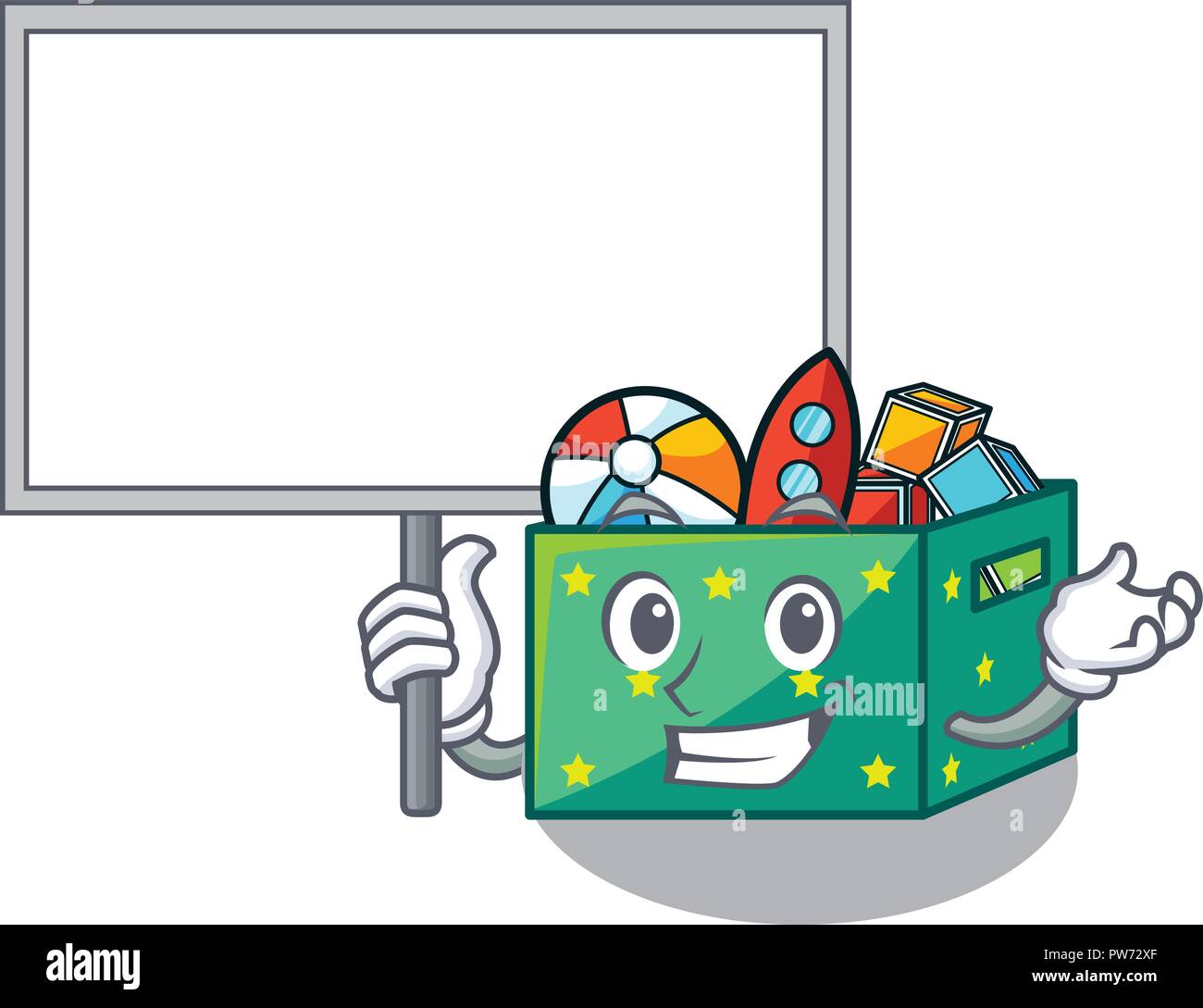 Bring board character wooden box of kids toys Stock Vector Image & Art ...