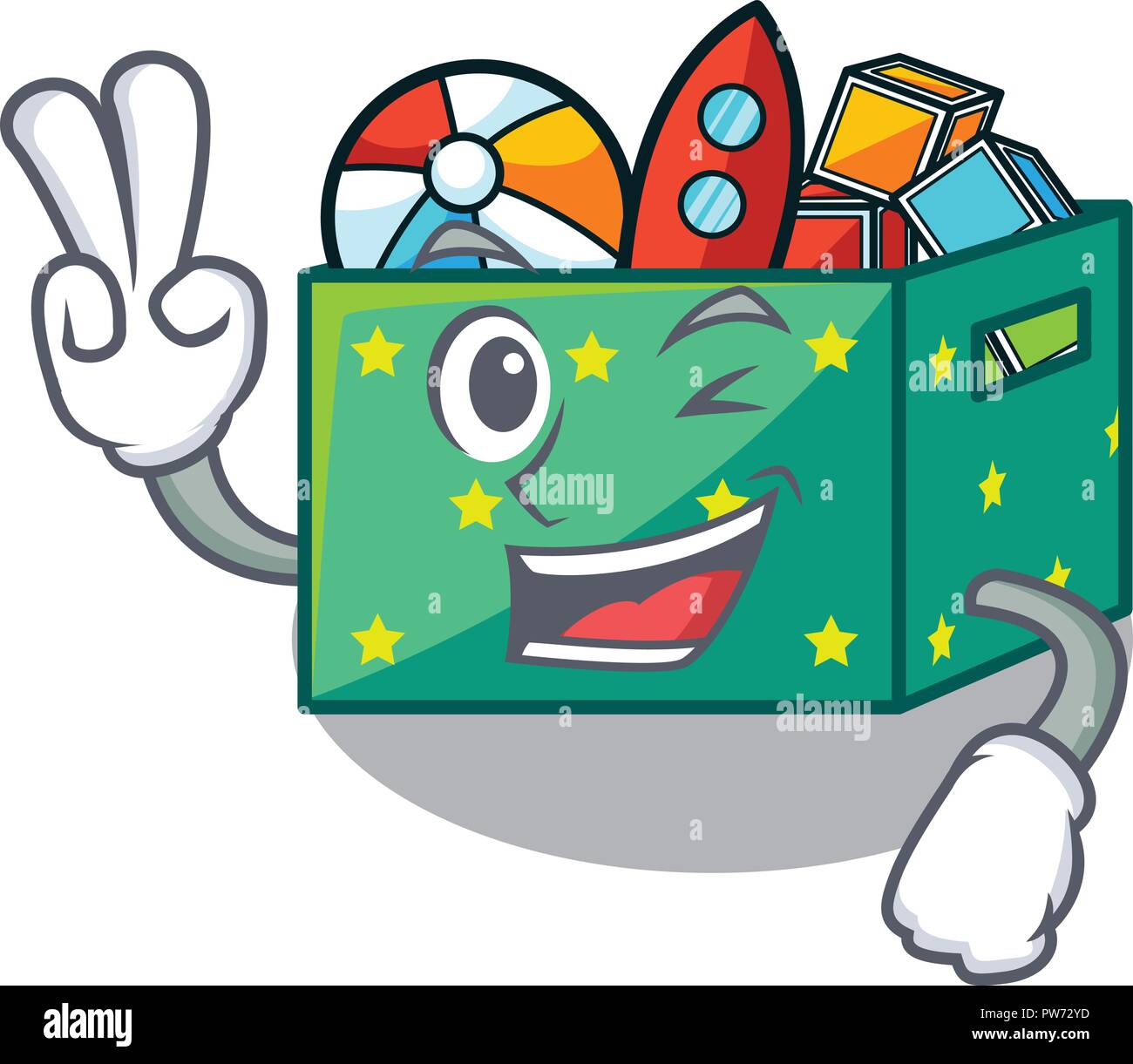 Two finger cartoon toy boxes in a bedroom Stock Vector Image & Art - Alamy