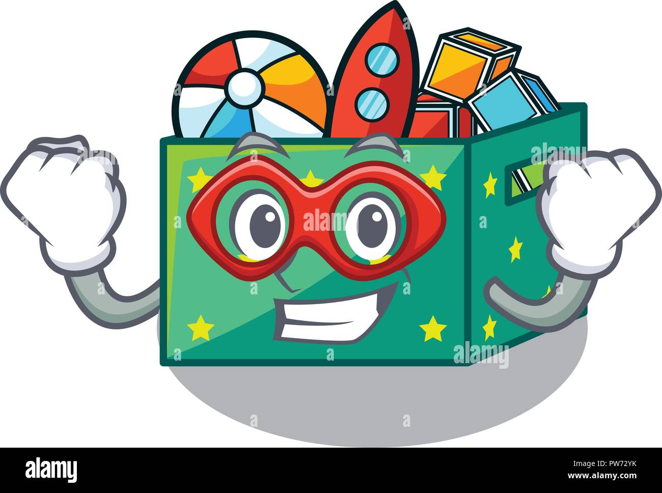 Super hero cartoon toy boxes in a bedroom Stock Vector Image & Art - Alamy
