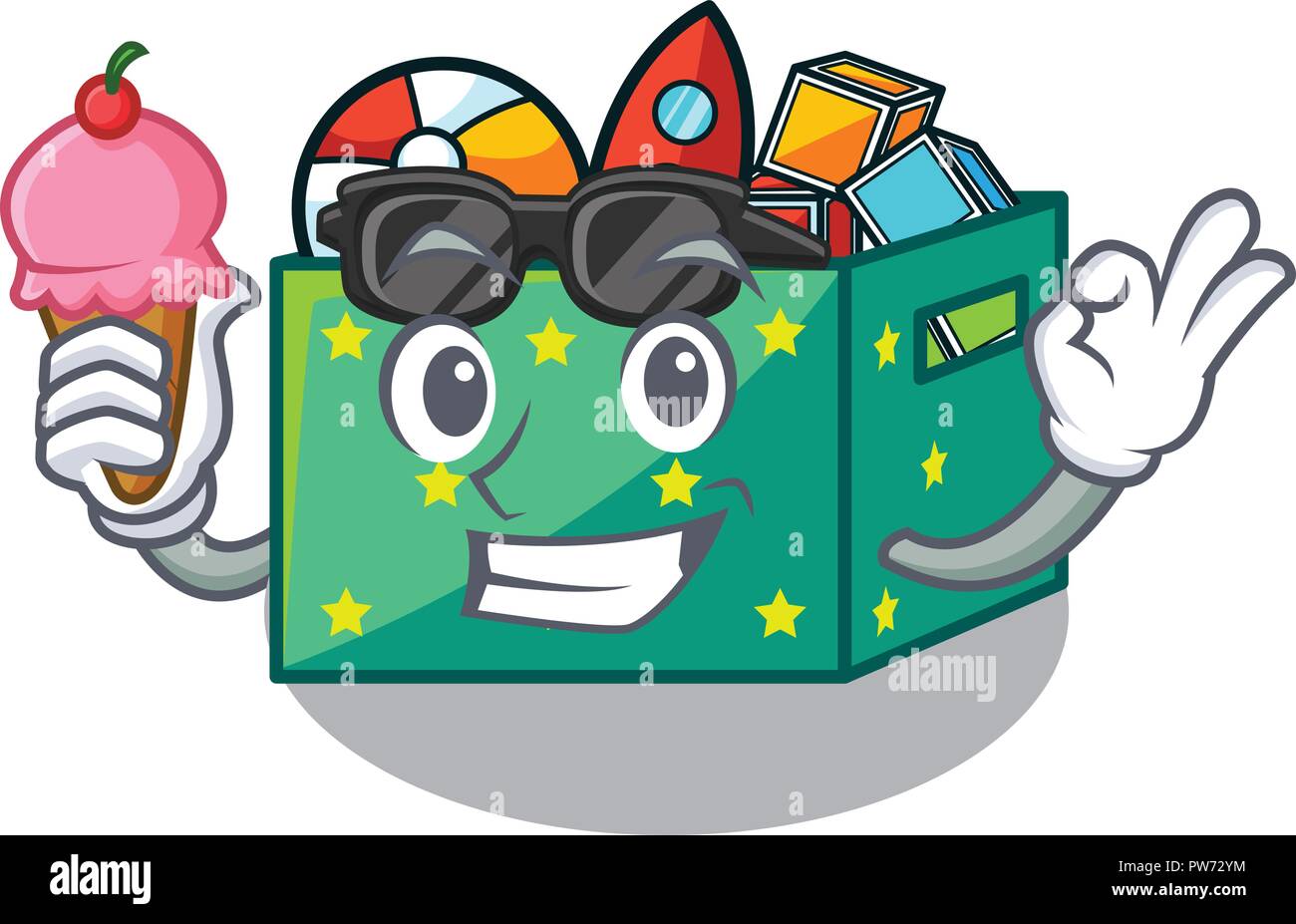 Boys ice cream Stock Vector Images - Alamy