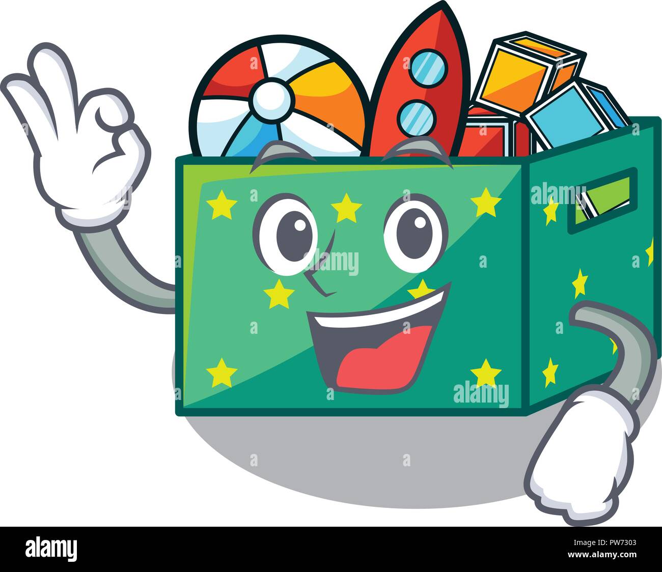 Okay cartoon toy boxes in a bedroom Stock Vector Image & Art - Alamy