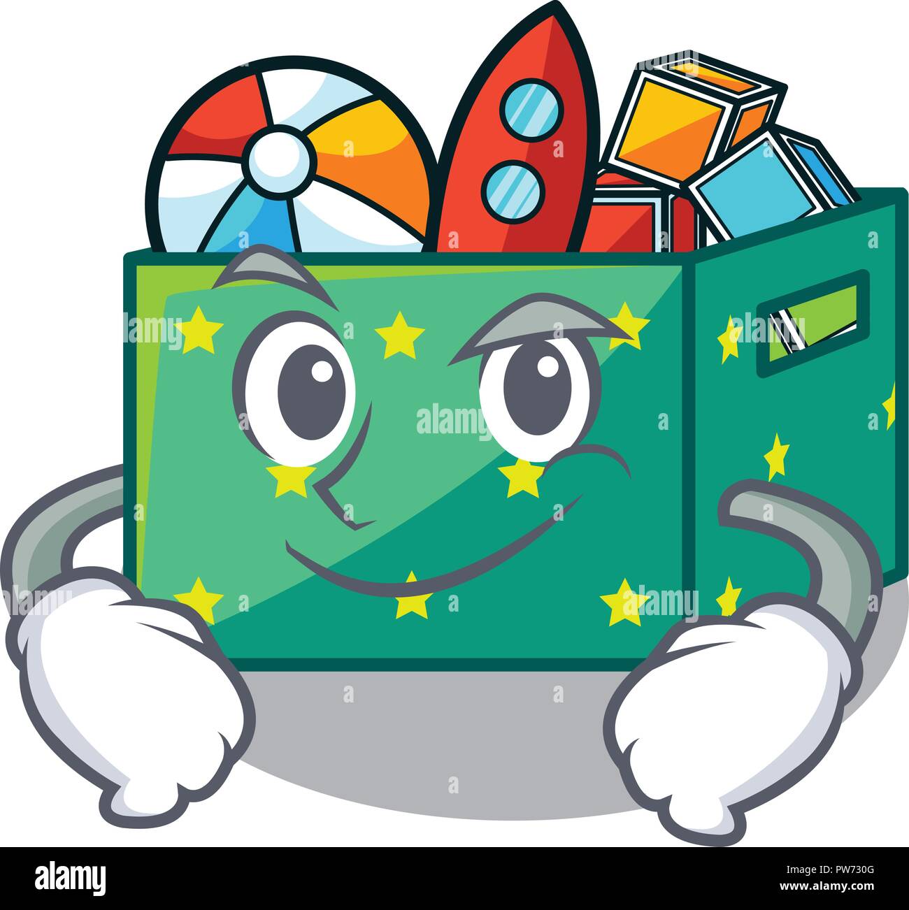Smirking cartoon toy boxes in a bedroom Stock Vector Image & Art - Alamy