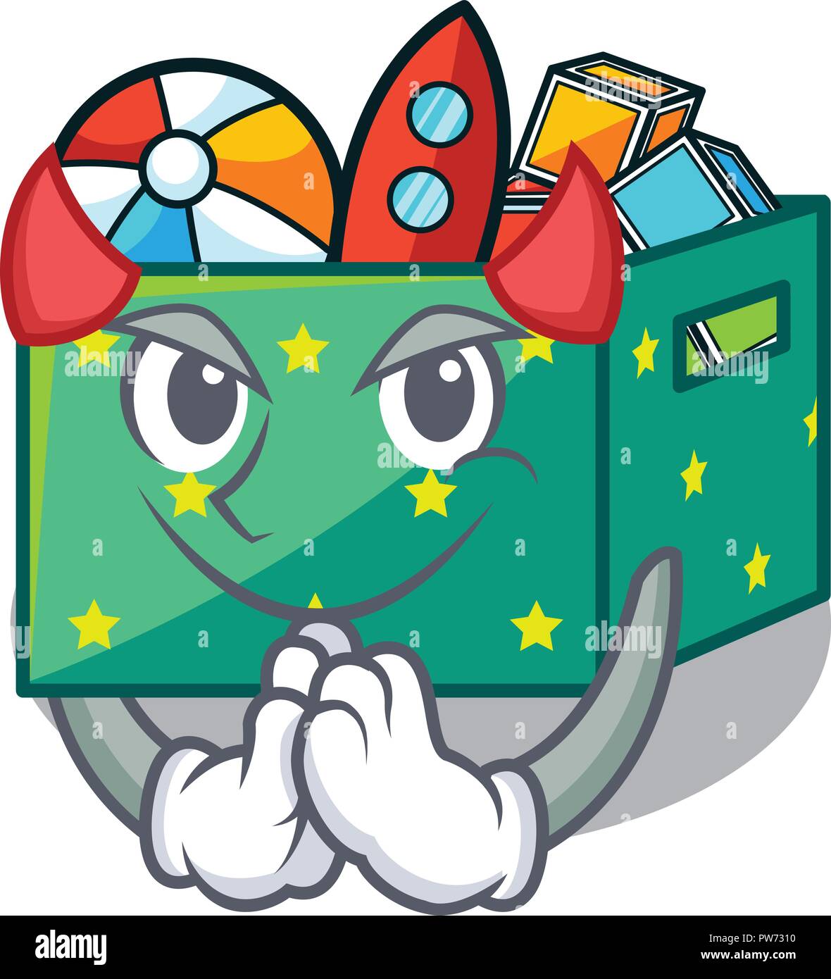 Devil kids toys in the cartoon box Stock Vector Image & Art - Alamy