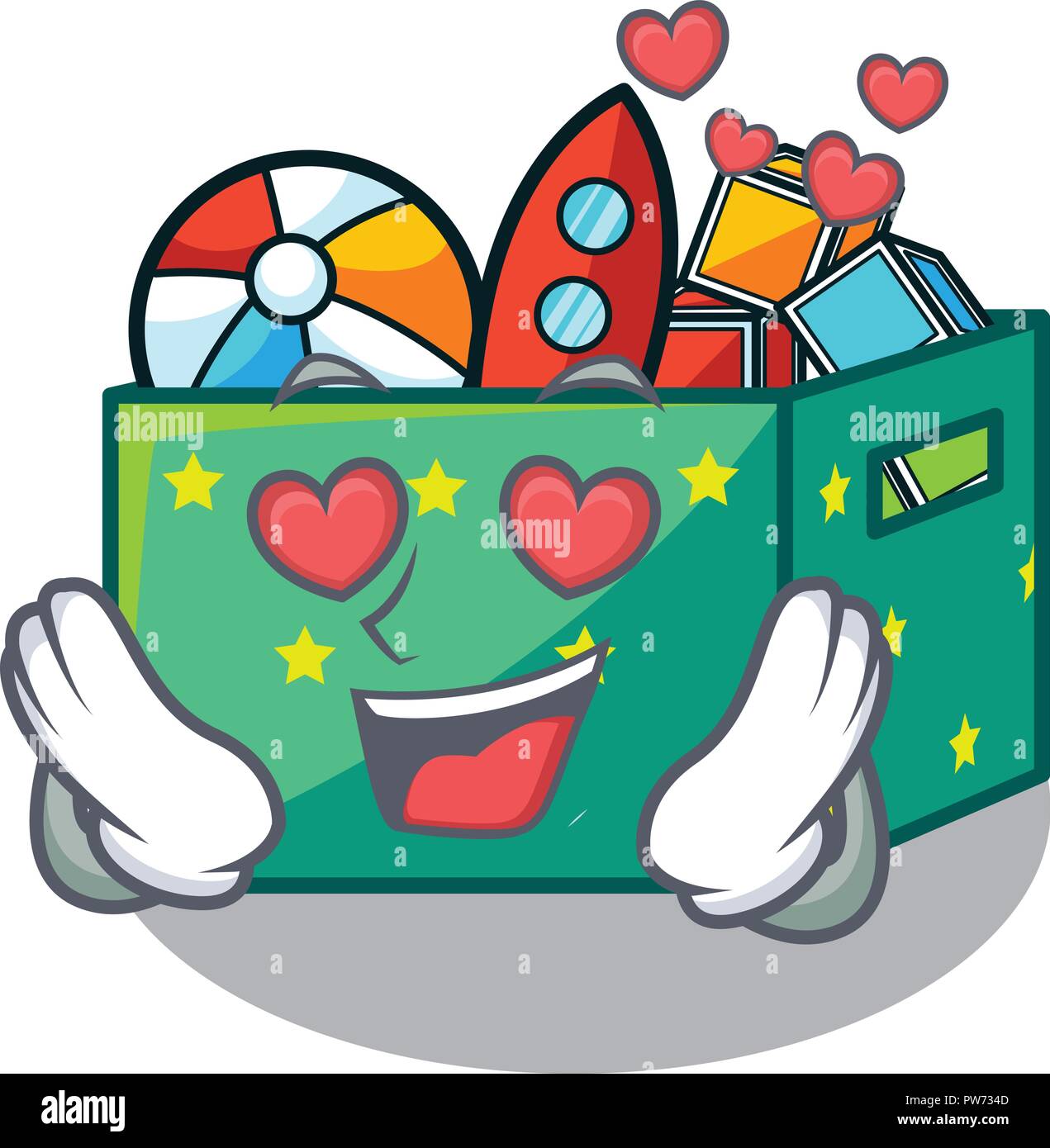 Toys box cartoon icon Stock Vector Images - Alamy