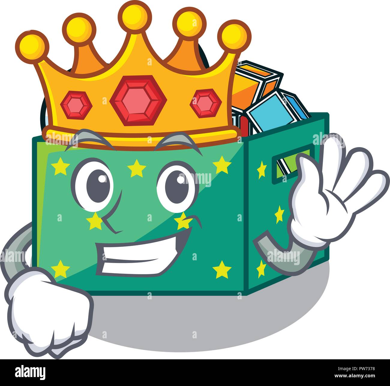 King children toy boxes isolated on mascot Stock Vector Image & Art - Alamy