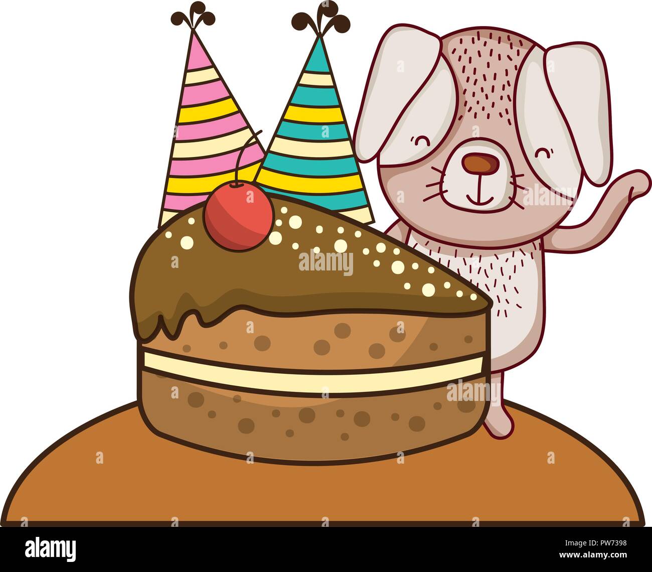 Happy birthday cute animal Stock Vector Image & Art - Alamy