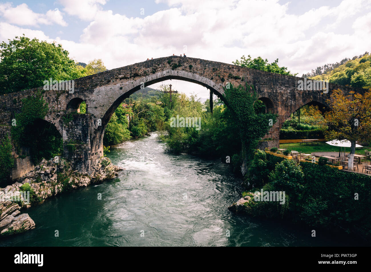 Roman bridge in Cangas de Onis, Asturias, Spain, 2018 Stock Photo - Alamy