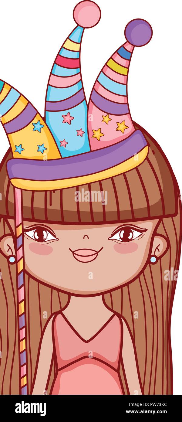 Girl funny party glasses Stock Vector Images - Alamy