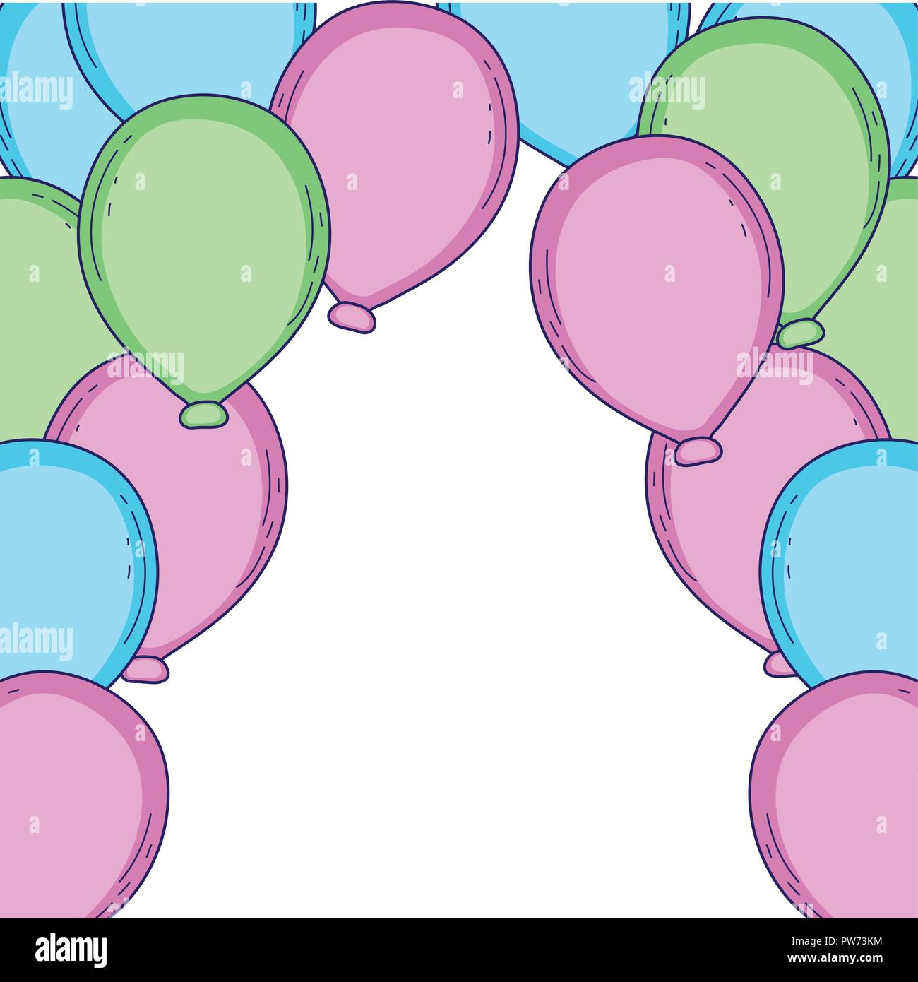 Balloons cartoons frame Stock Vector Image & Art - Alamy