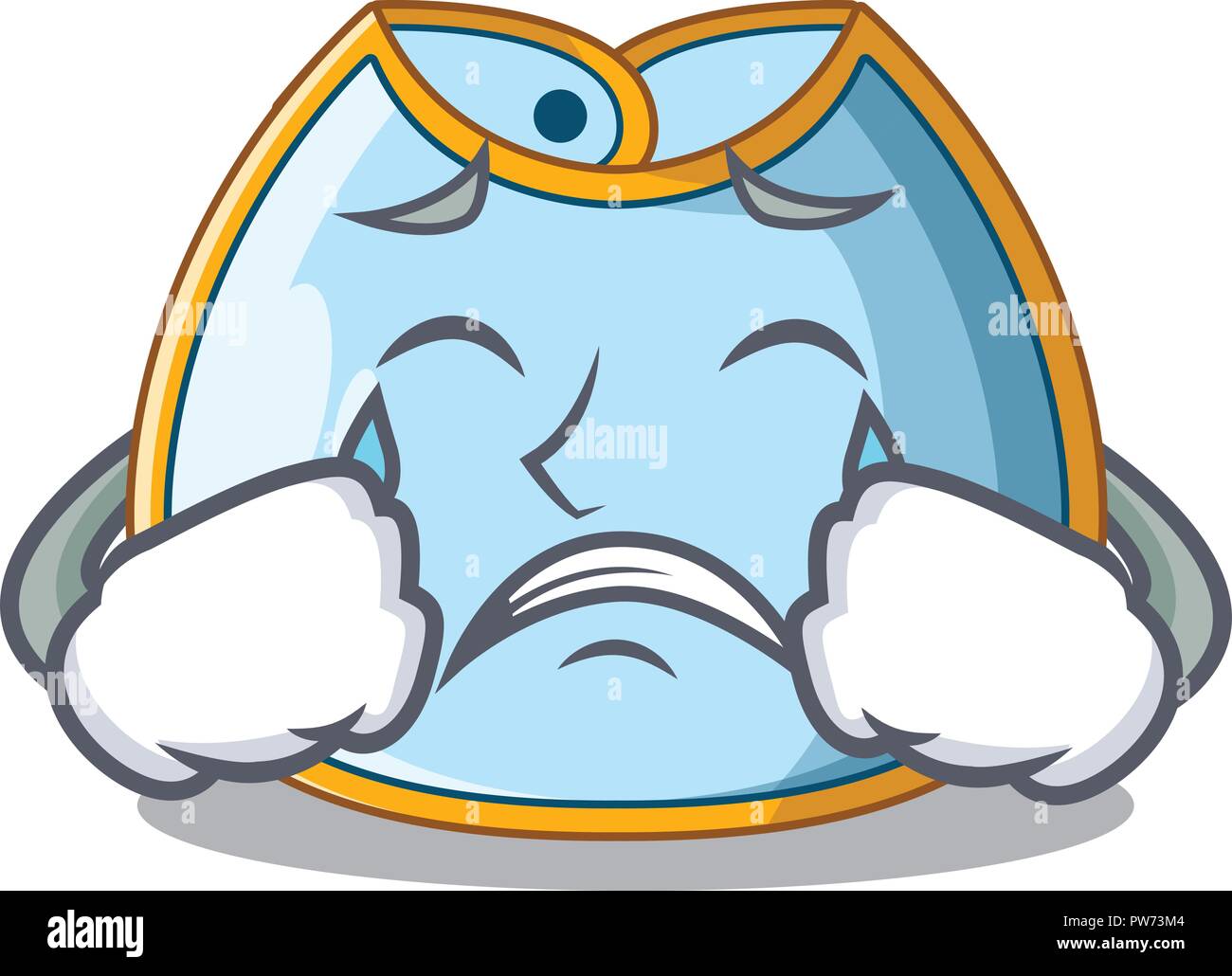 Crying homemade baby bib of cloth cartoon Stock Vector Image & Art - Alamy