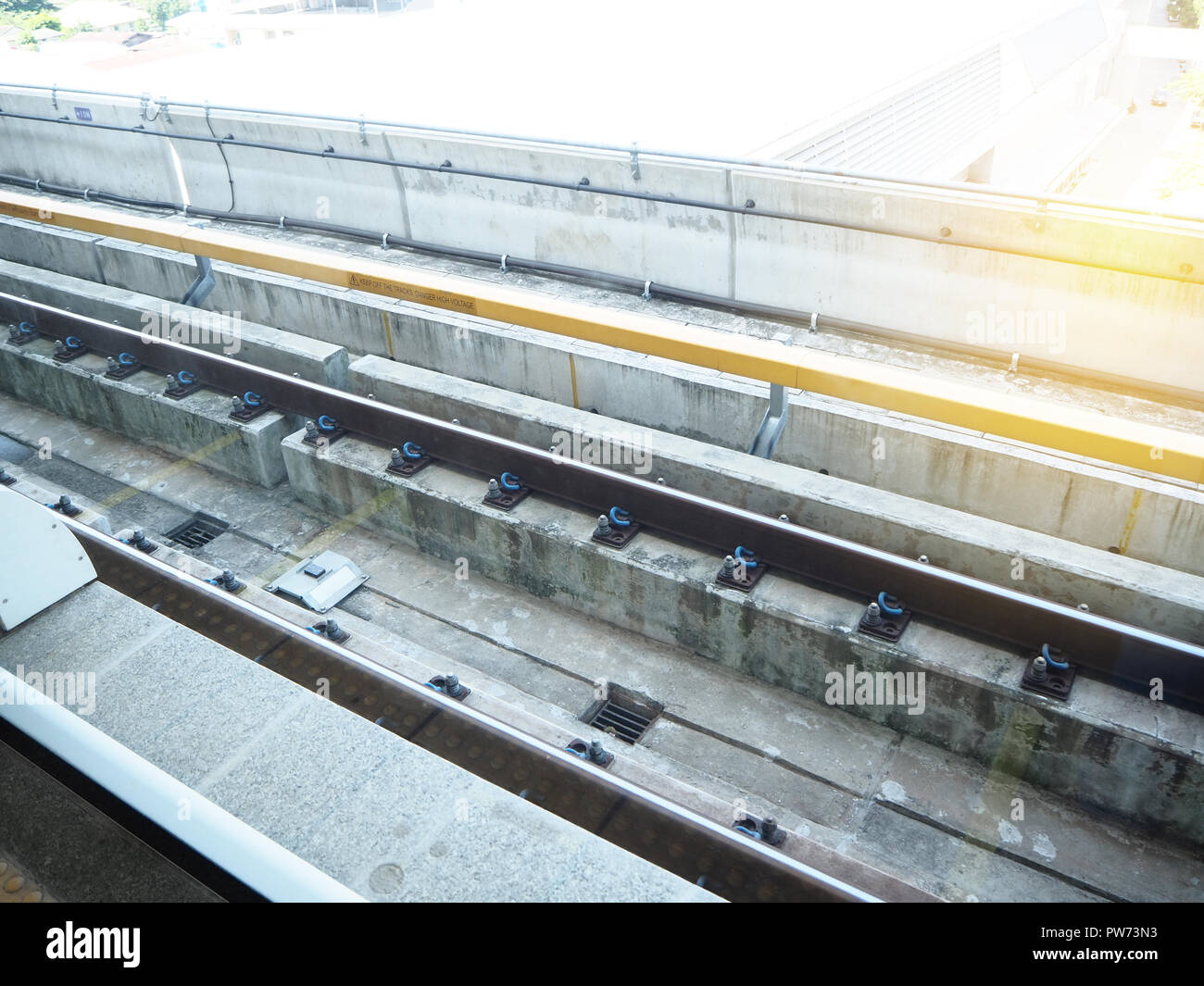 Empty railroad tracks sunset hi-res stock photography and images - Alamy