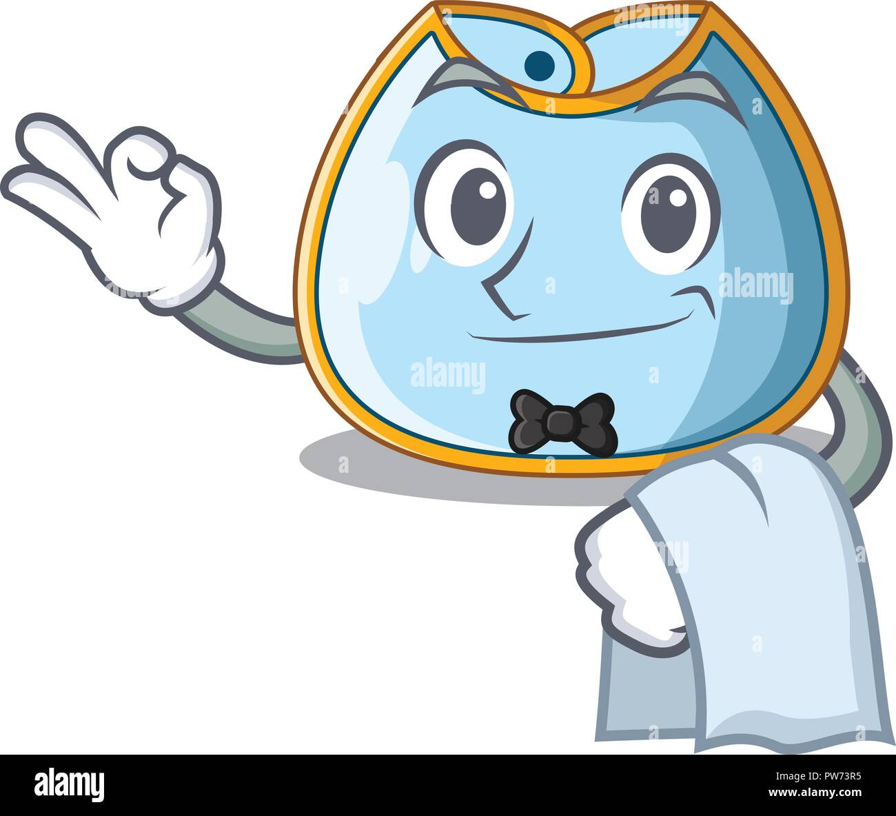 Waiter homemade baby bib of cloth cartoon Stock Vector Image & Art - Alamy