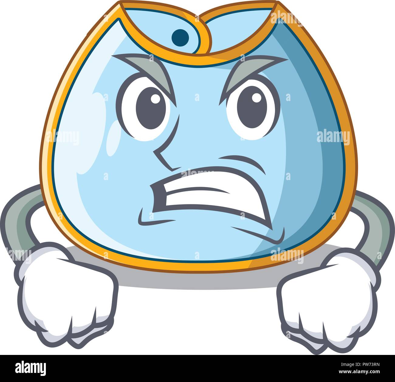 Angry homemade baby bib of cloth cartoon Stock Vector Image & Art - Alamy