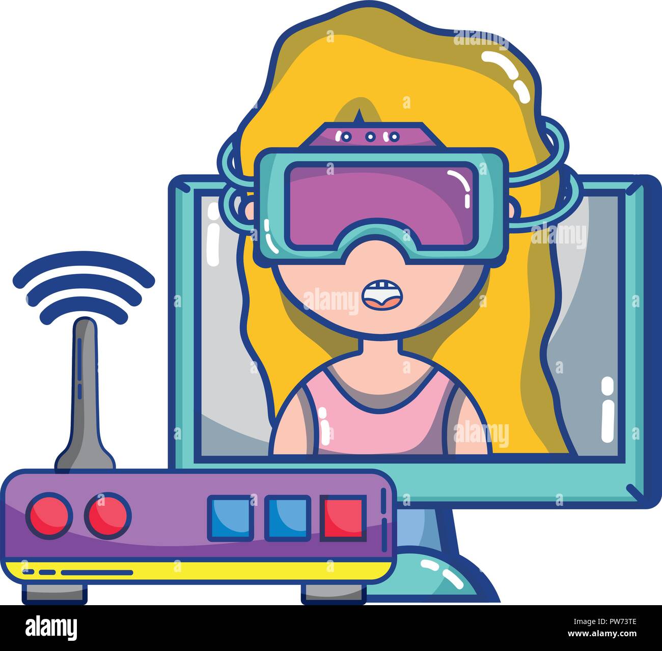 FPV goggles technology cartoons Stock Vector Image & Art - Alamy
