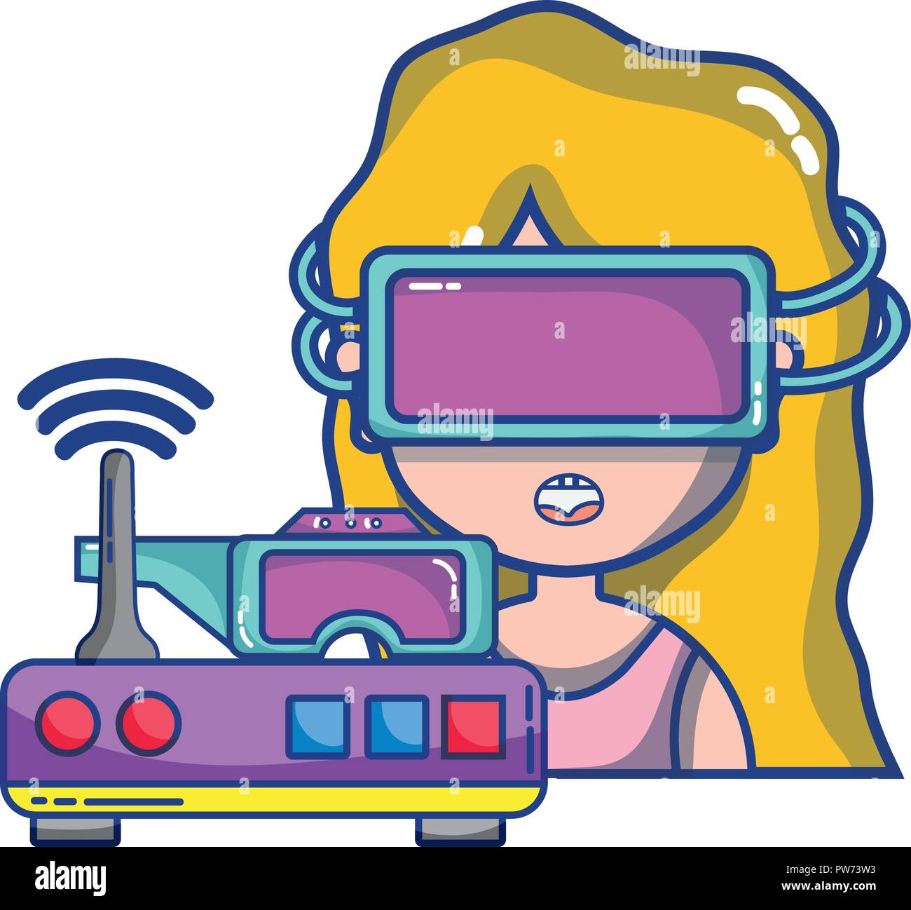 FPV goggles technology cartoons Stock Vector Image & Art - Alamy