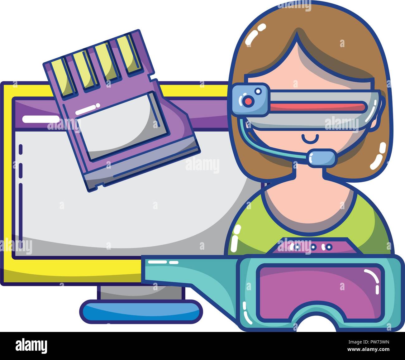 FPV goggles technology cartoons Stock Vector Image & Art - Alamy