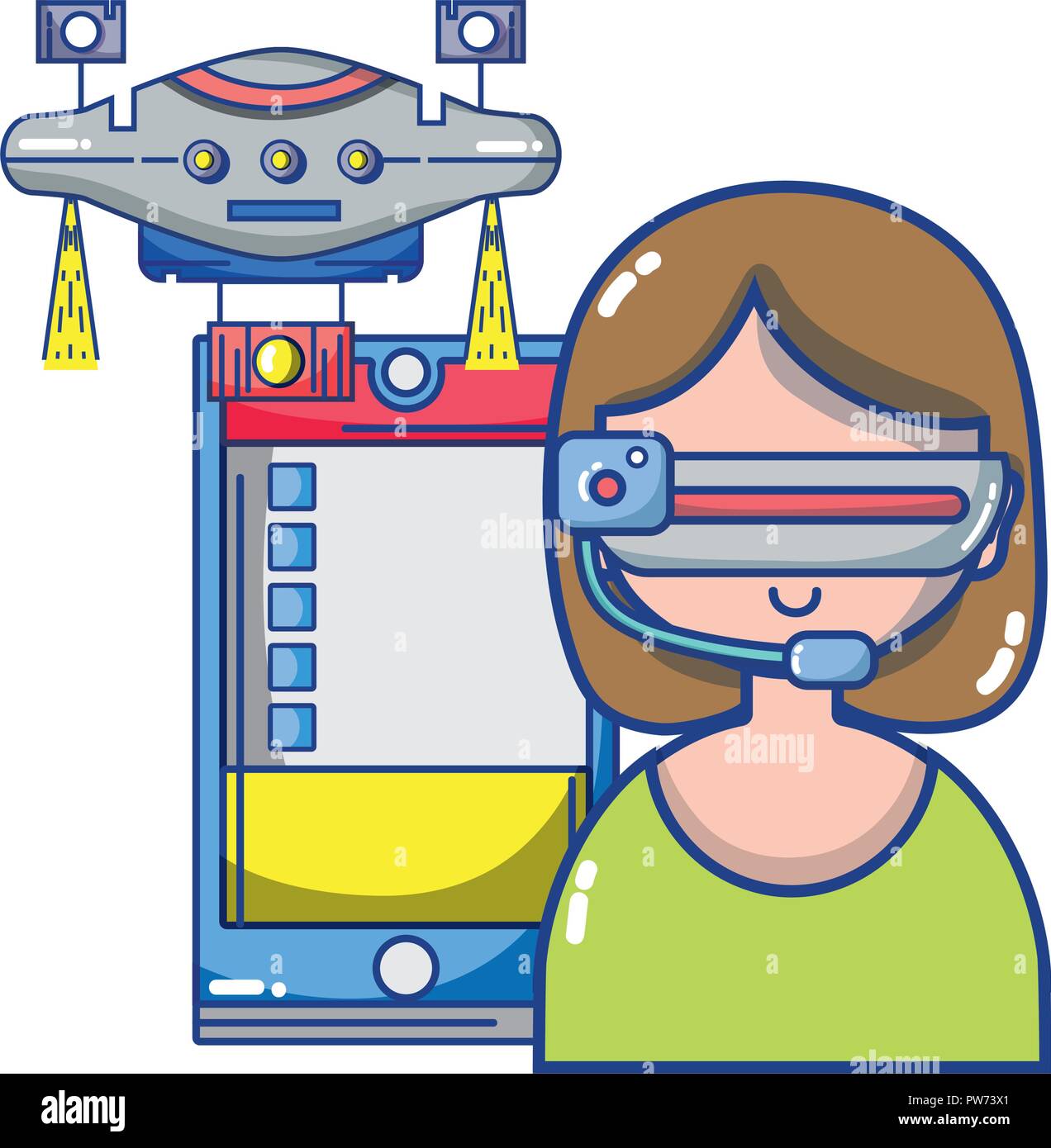FPV goggles technology cartoons Stock Vector Image & Art - Alamy