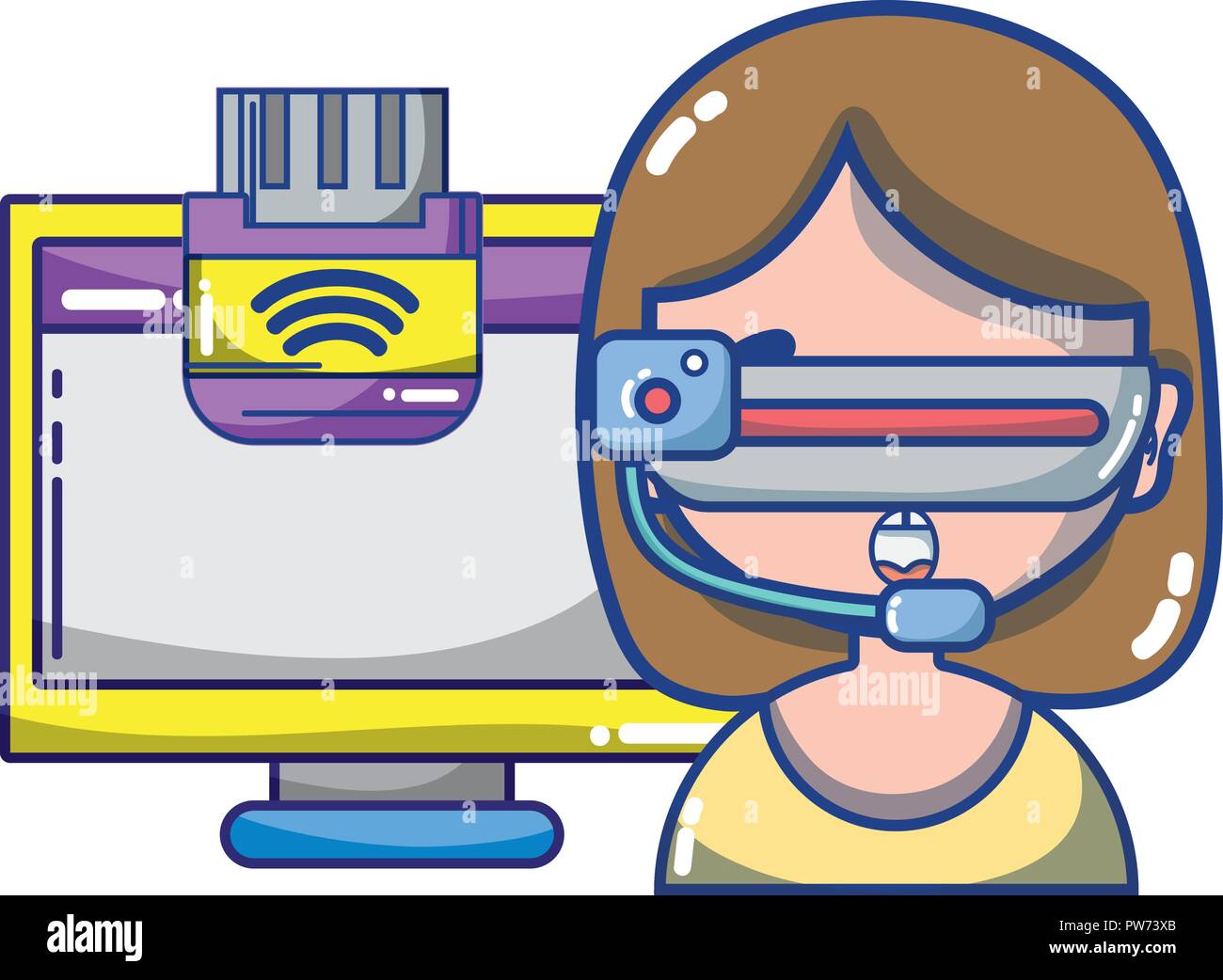 FPV goggles technology cartoons Stock Vector Image & Art - Alamy