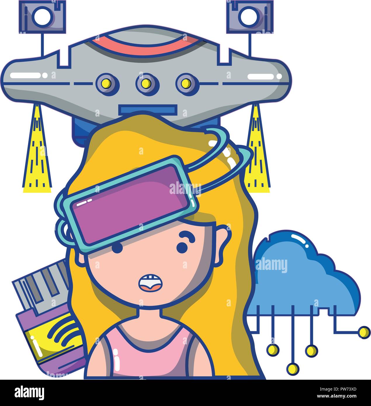FPV goggles technology cartoons Stock Vector Image & Art - Alamy