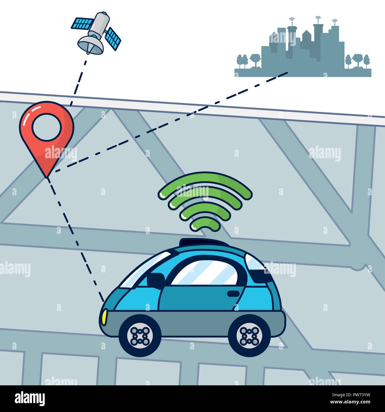 Autonomous tracking Stock Vector Images - Alamy