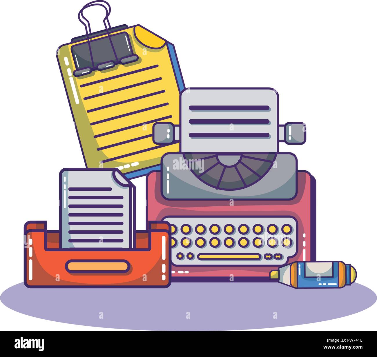 Cartoon Typewriter High Resolution Stock Photography and Images - Alamy