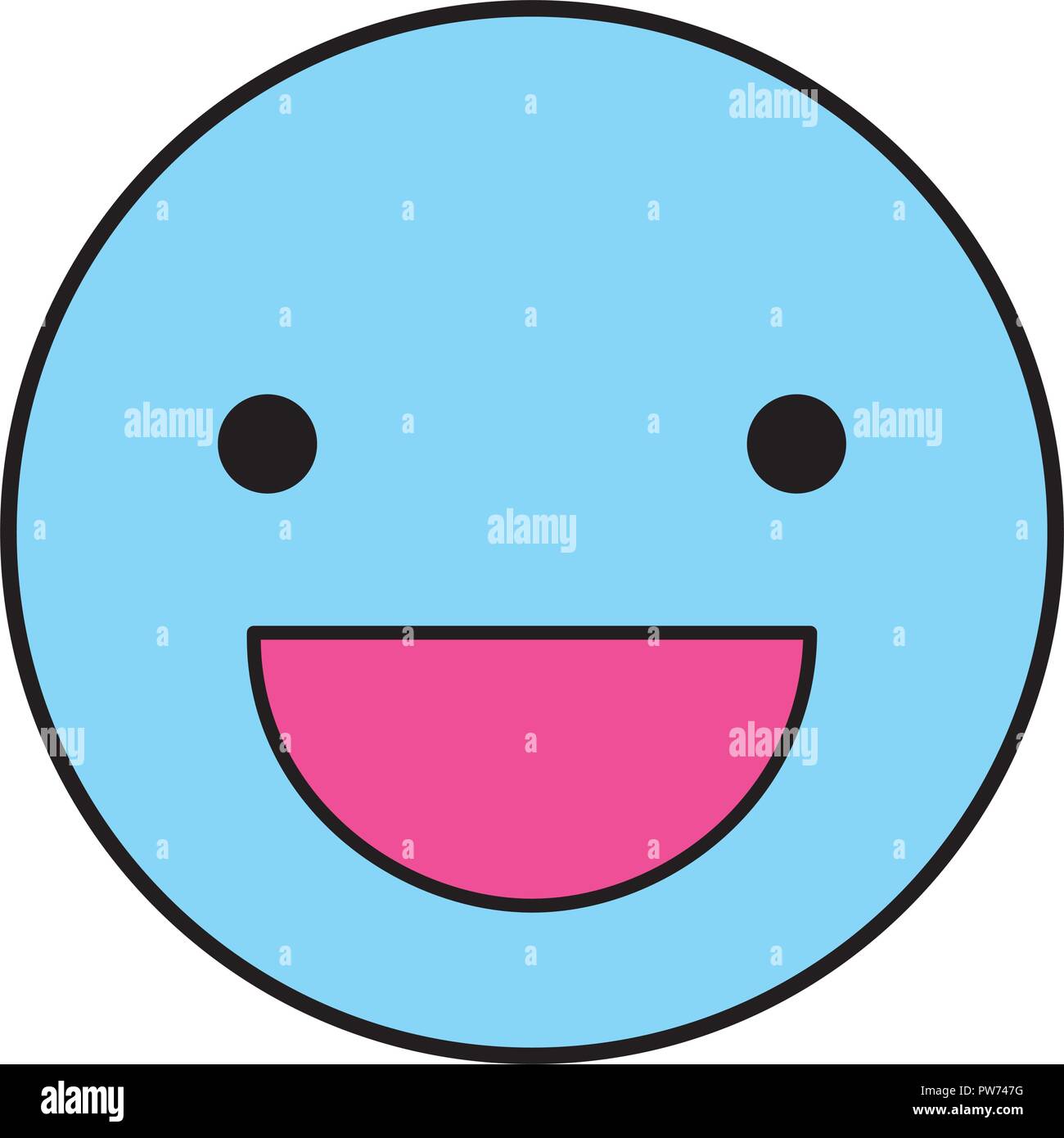Happy round emoji Stock Vector Image & Art - Alamy