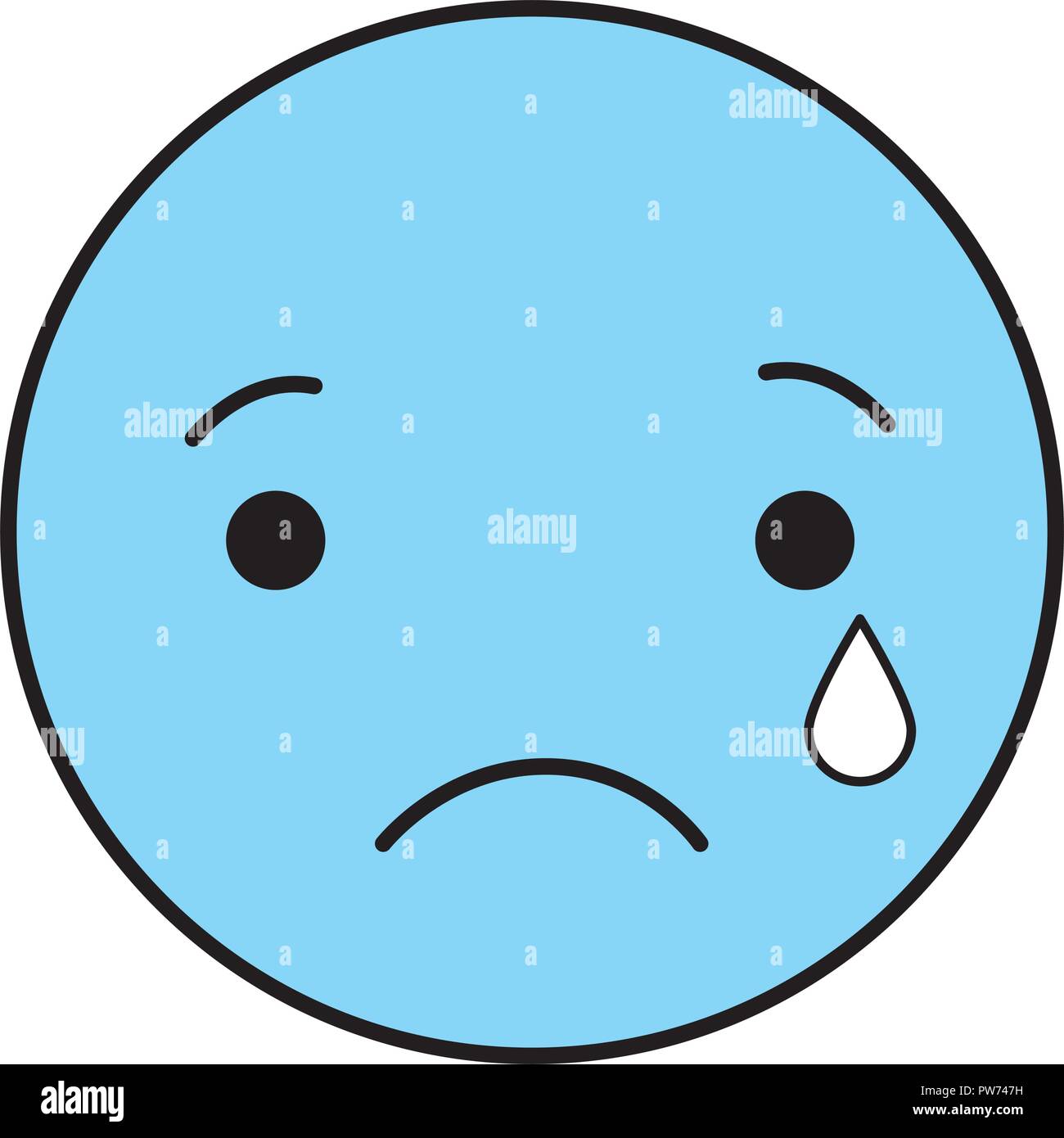 Sad round emoji Stock Vector Image & Art - Alamy