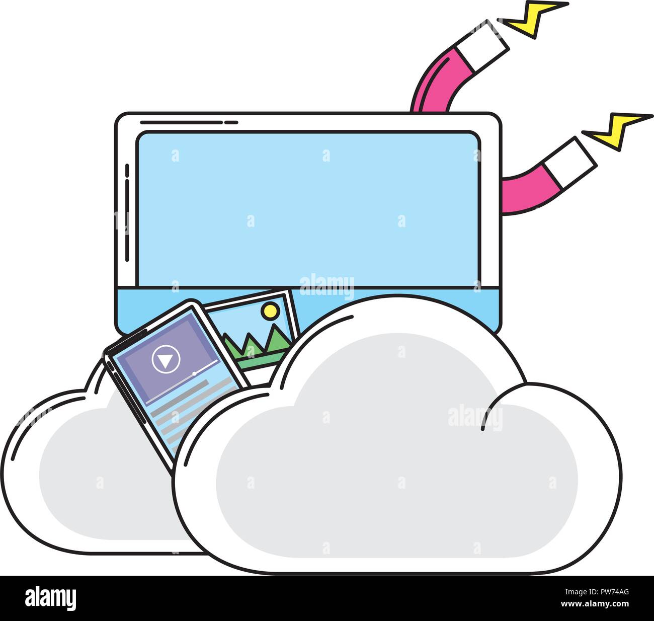 Computer network cartoons Stock Vector Images - Alamy