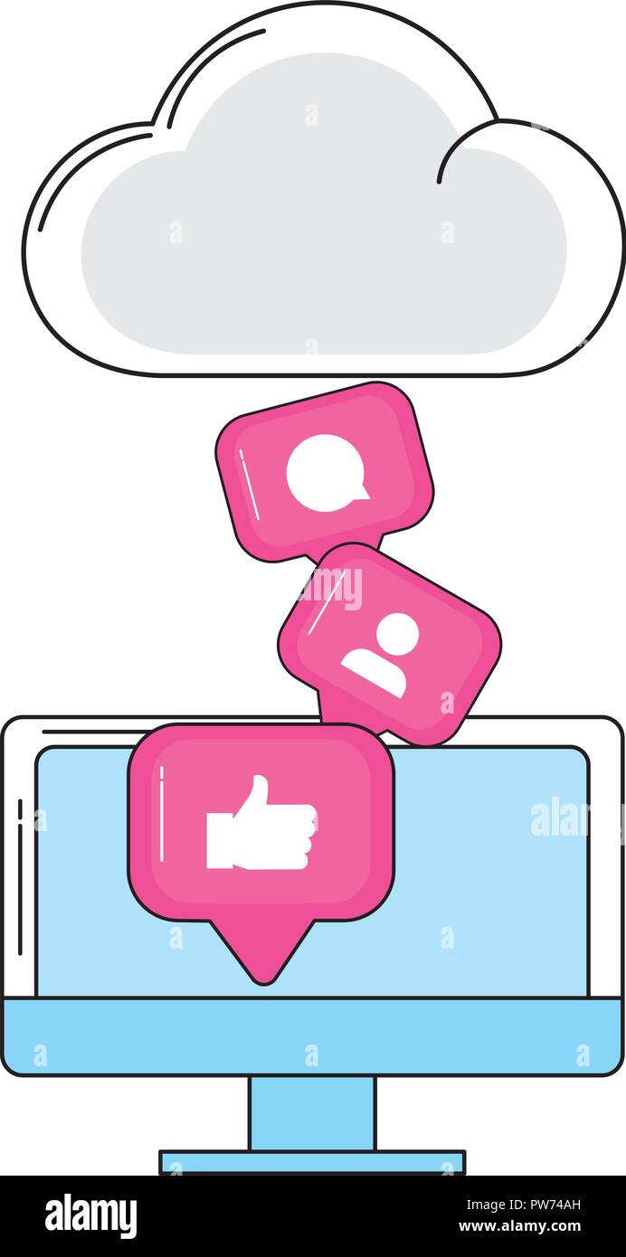 Computer network cartoons Stock Vector Images - Alamy