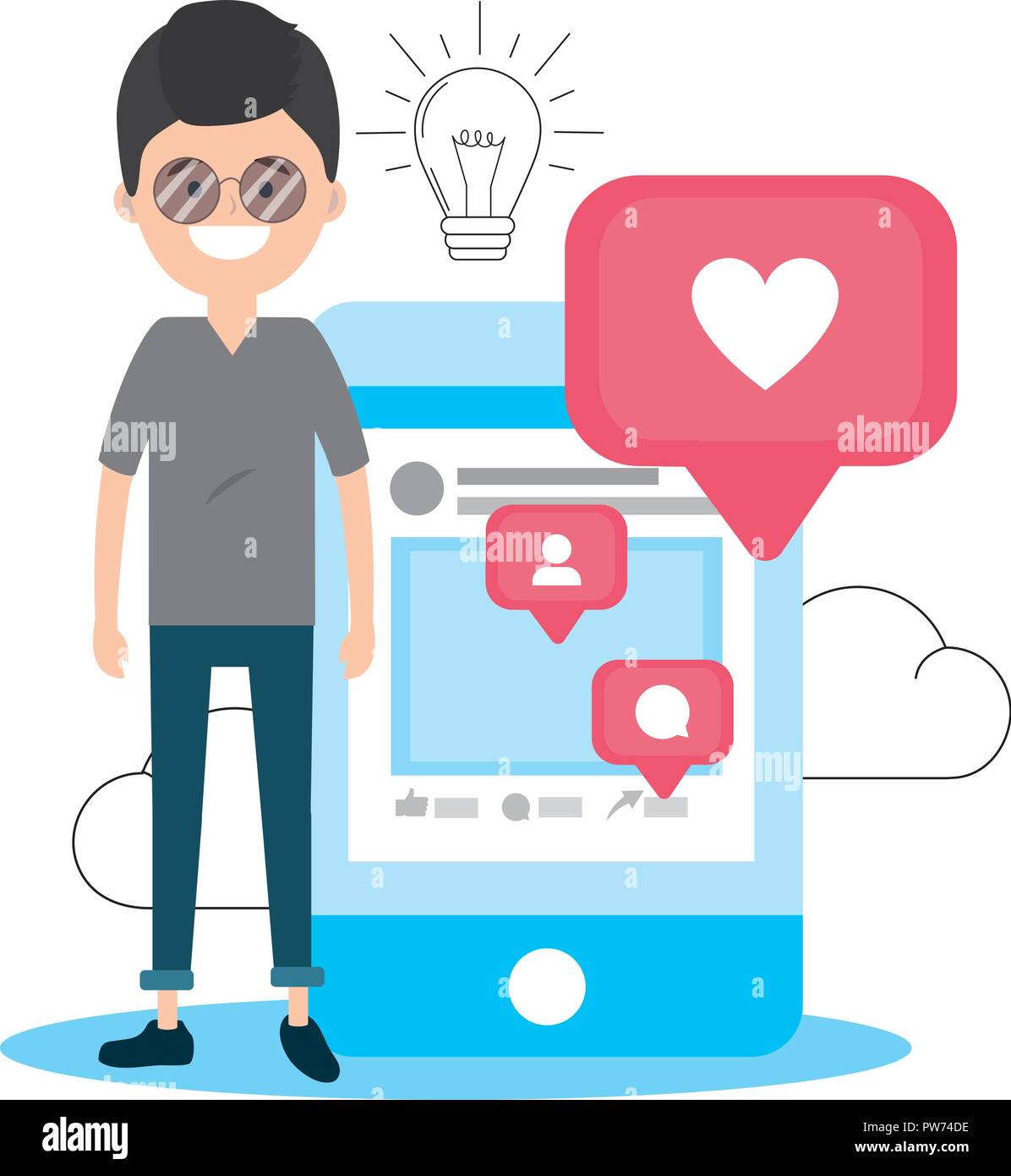 Social network technology Stock Vector Image & Art - Alamy