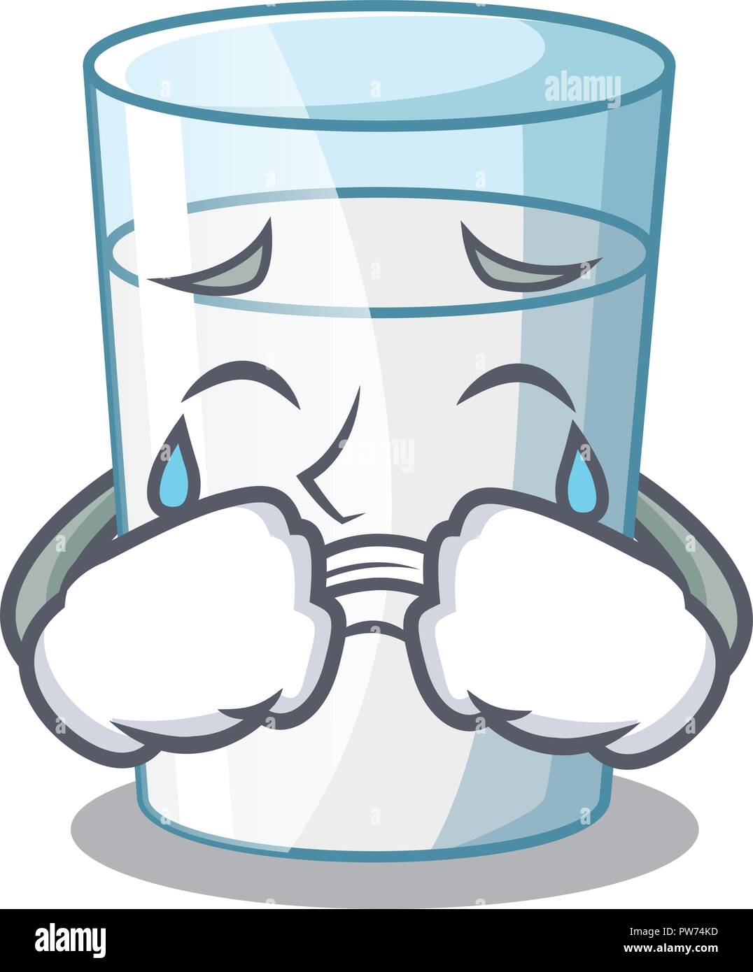 Crying fresh milk glass in cartoon table Stock Vector Image & Art - Alamy