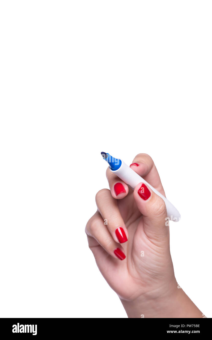 Human hand holding marker drawing hi-res stock photography and images ...