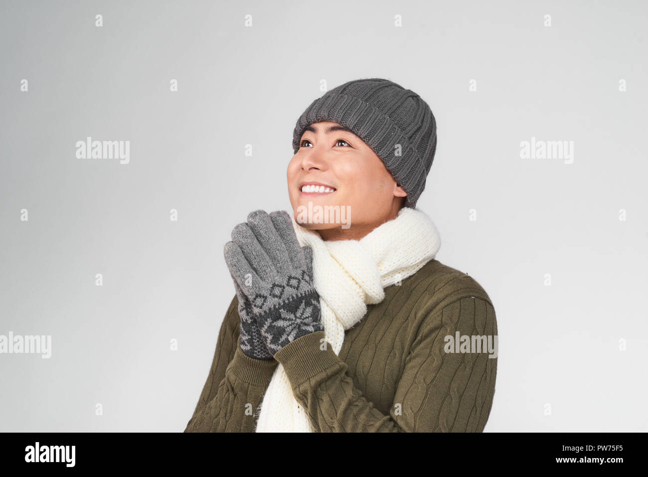 Boy winter pose hi-res stock photography and images - Alamy