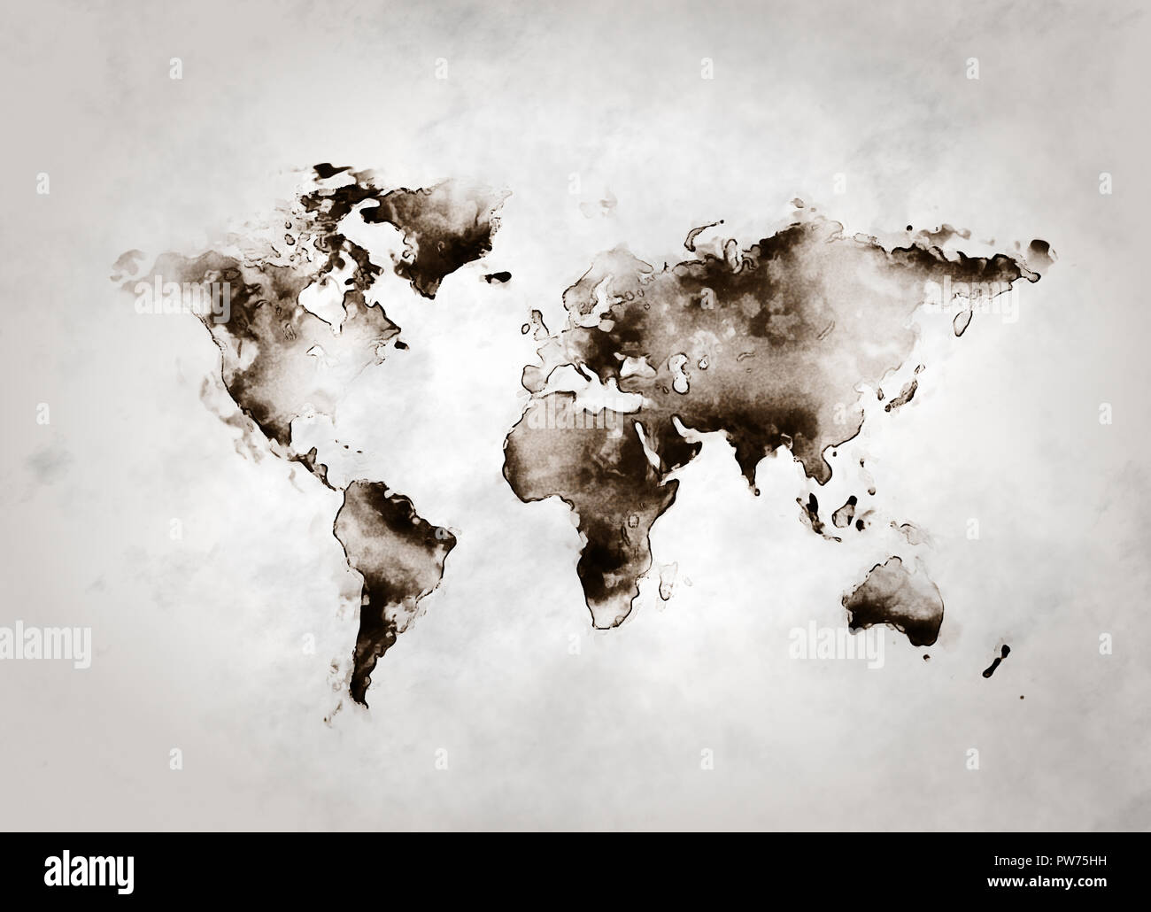 Geopolitical map of the world hi-res stock photography and images - Alamy